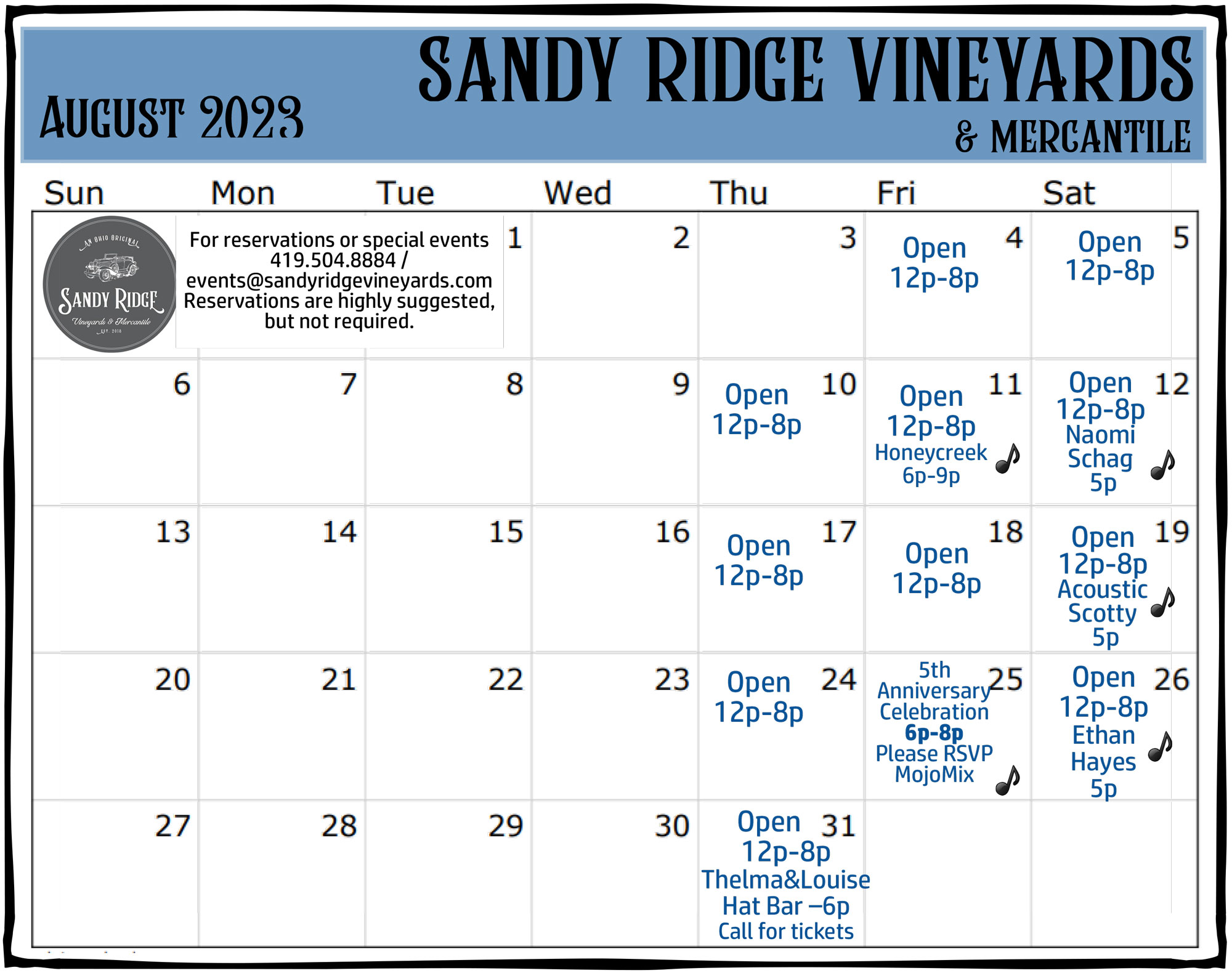 Sandy Ridge Vineyards and Mercantile | Old Fashioned Wine